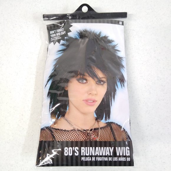 Amscan | Accessories | 8s Runaway Wig Costume Accessory Black Amscan ...